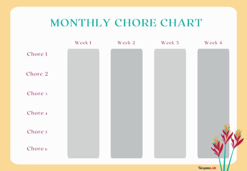 23 FREE Chore Chart Templates for Kids ᐅ TemplateLab