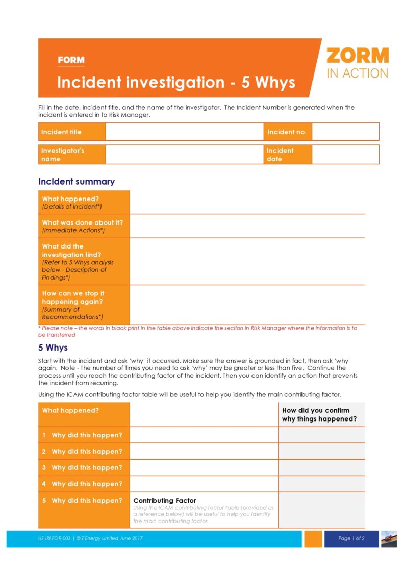 40 Effective 5 Whys Templates & Examples ᐅ TemplateLab