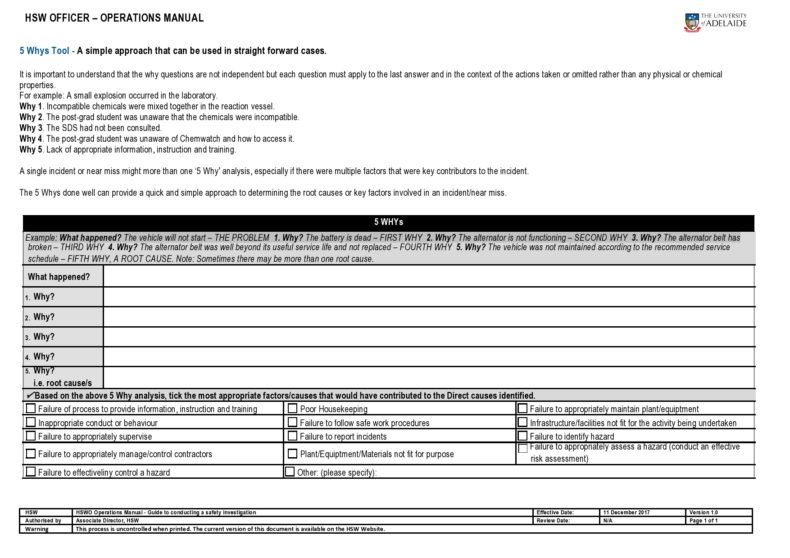 40 Effective 5 Whys Templates & Examples ᐅ TemplateLab