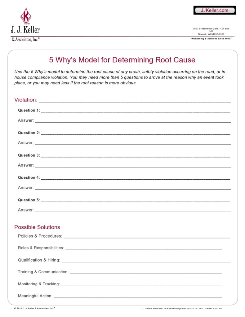 40 Effective 5 Whys Templates & Examples ᐅ TemplateLab