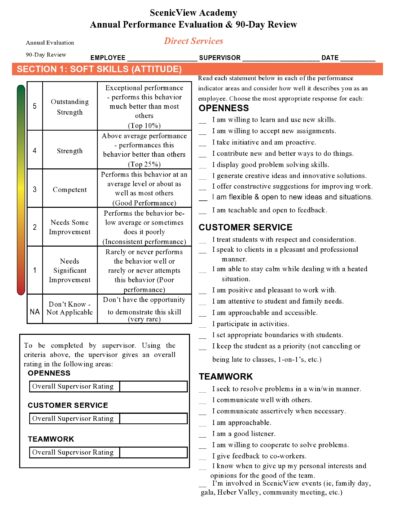 90 Day Review Templates (& Printable Examples) ᐅ TemplateLab
