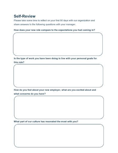 90 Day Review Templates (& Printable Examples) ᐅ TemplateLab