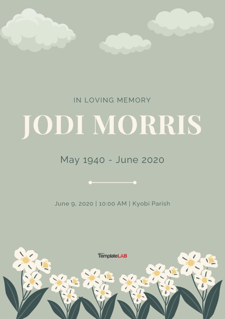 22 Free Funeral Program Templates (Word, PhotoShop, PowerPoint)