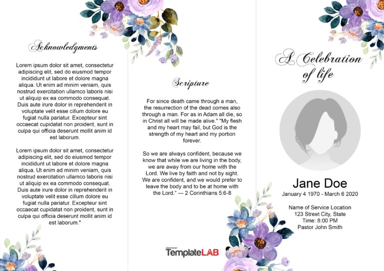 22 Free Funeral Program Templates (Word, PhotoShop, PowerPoint)