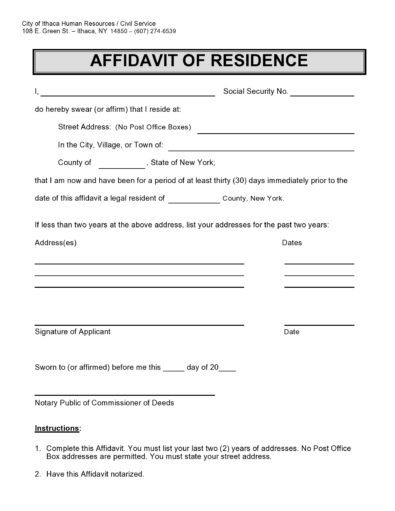 40 Free Affidavits of Residence (Affidavit of Address) Samples 40 Free Affidavits of Residence (Affidavit of Address) Samples