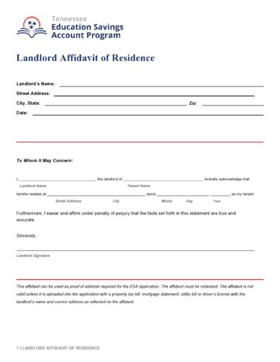 40 Free Affidavits of Residence (Affidavit of Address) Samples