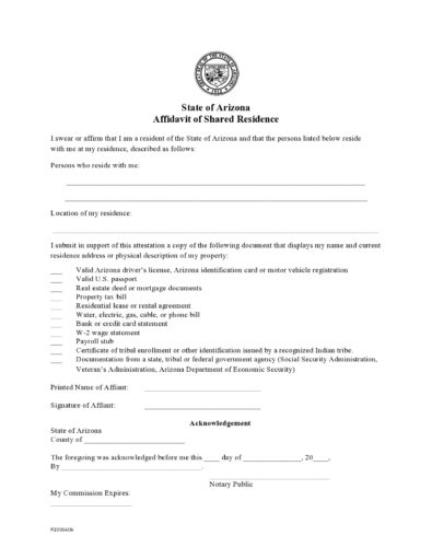 40 Free Affidavits of Residence (Affidavit of Address) Samples
