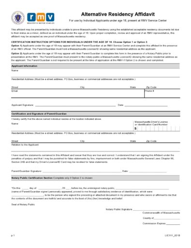 40 Free Affidavits of Residence (Affidavit of Address) Samples