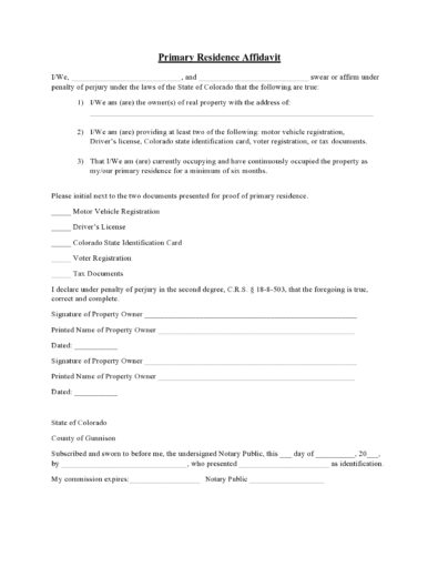 40 Free Affidavits of Residence (Affidavit of Address) Samples