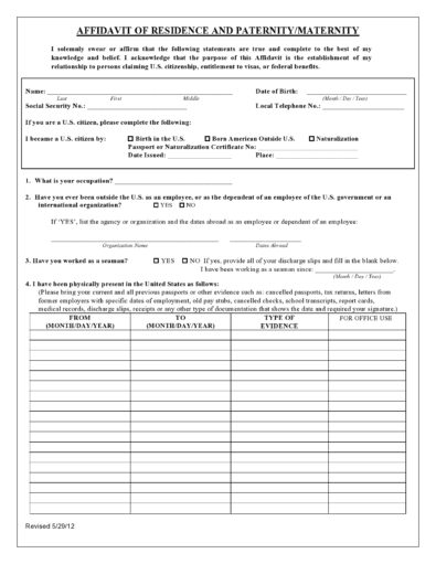 40 Free Affidavits of Residence (Affidavit of Address) Samples