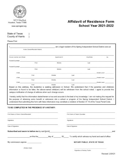 40 Free Affidavits of Residence (Affidavit of Address) Samples