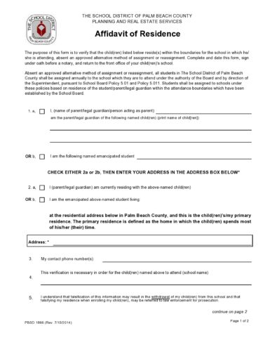 40 Free Affidavits of Residence (Affidavit of Address) Samples