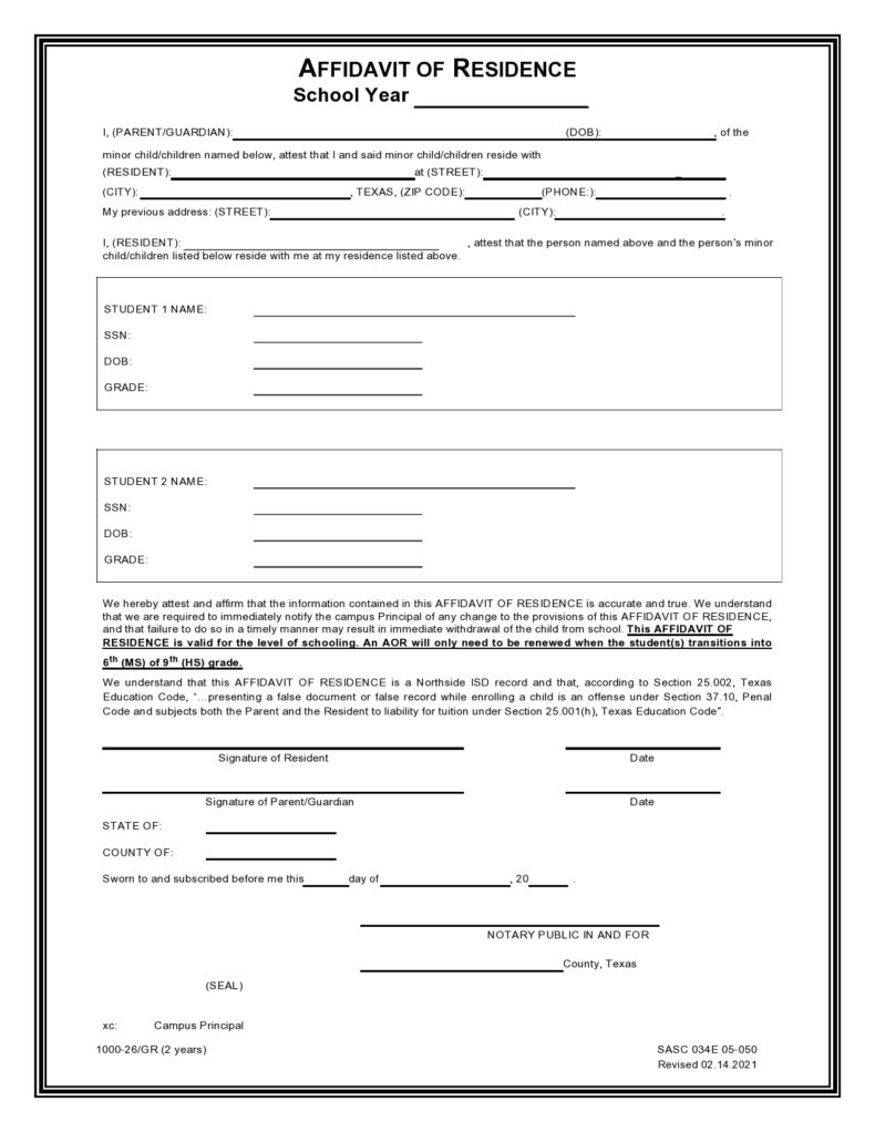 40 Free Affidavits of Residence (Affidavit of Address) Samples