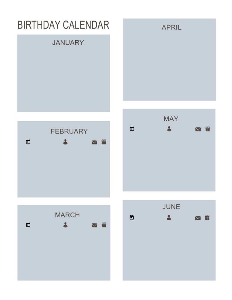 40 Editable Birthday Calendar Templates (100% Free)