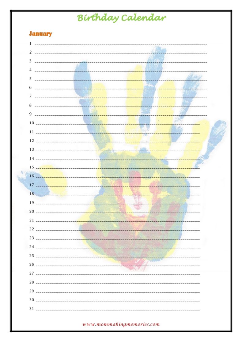 43 Editable Birthday Calendar Templates (100% Free)