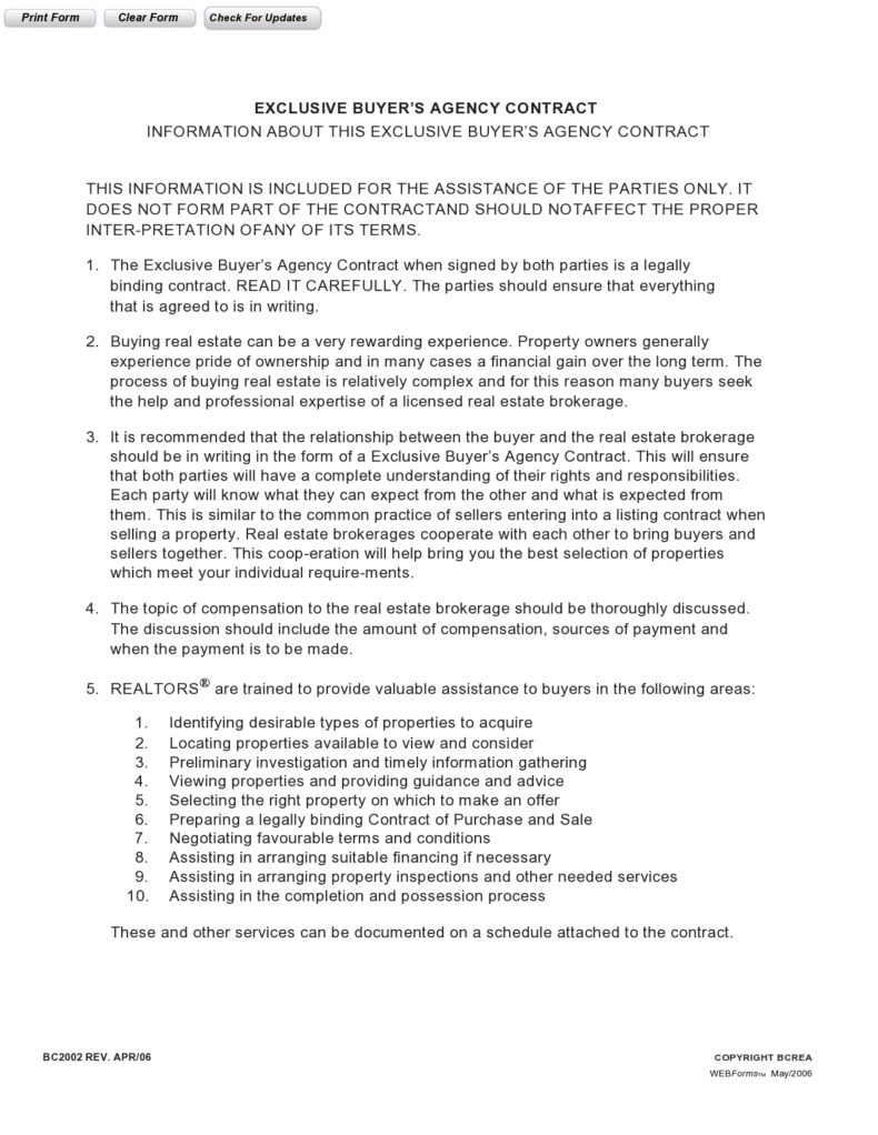 40 Exclusive Buyer Agency Agreements (& Forms) ᐅ TemplateLab