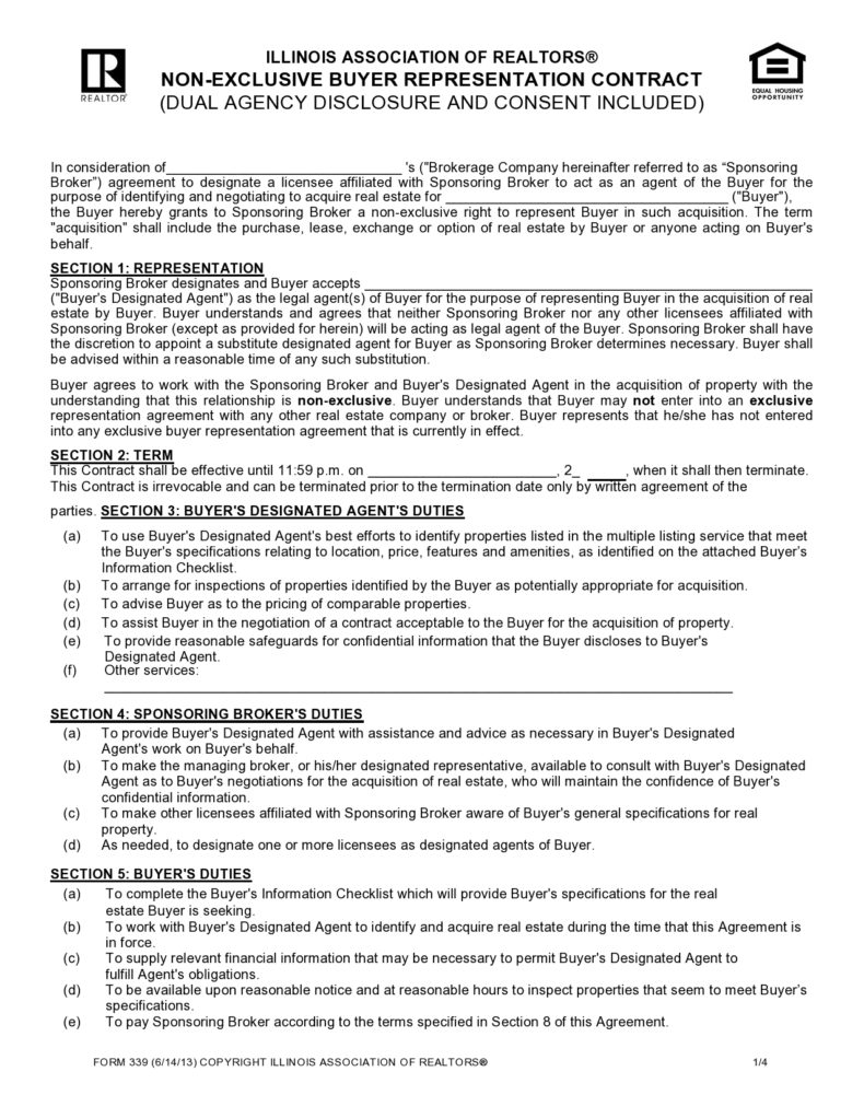 40 Exclusive Buyer Agency Agreements (& Forms) ᐅ TemplateLab