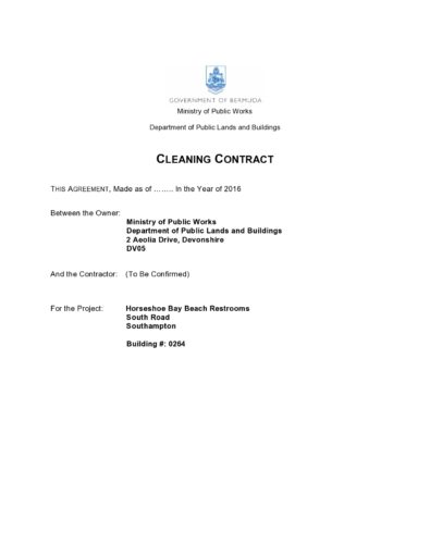 41 Printable Cleaning Contract Templates (100% Free)