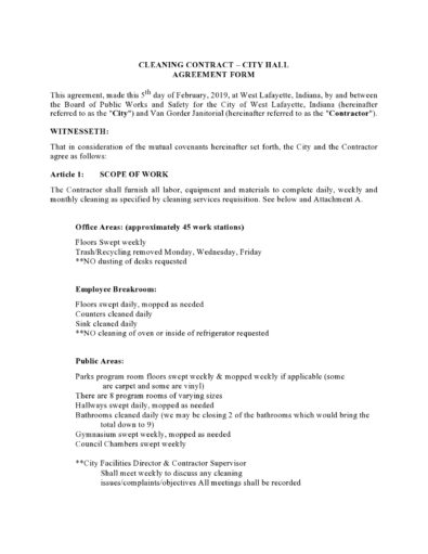 41 Printable Cleaning Contract Templates (100% Free)