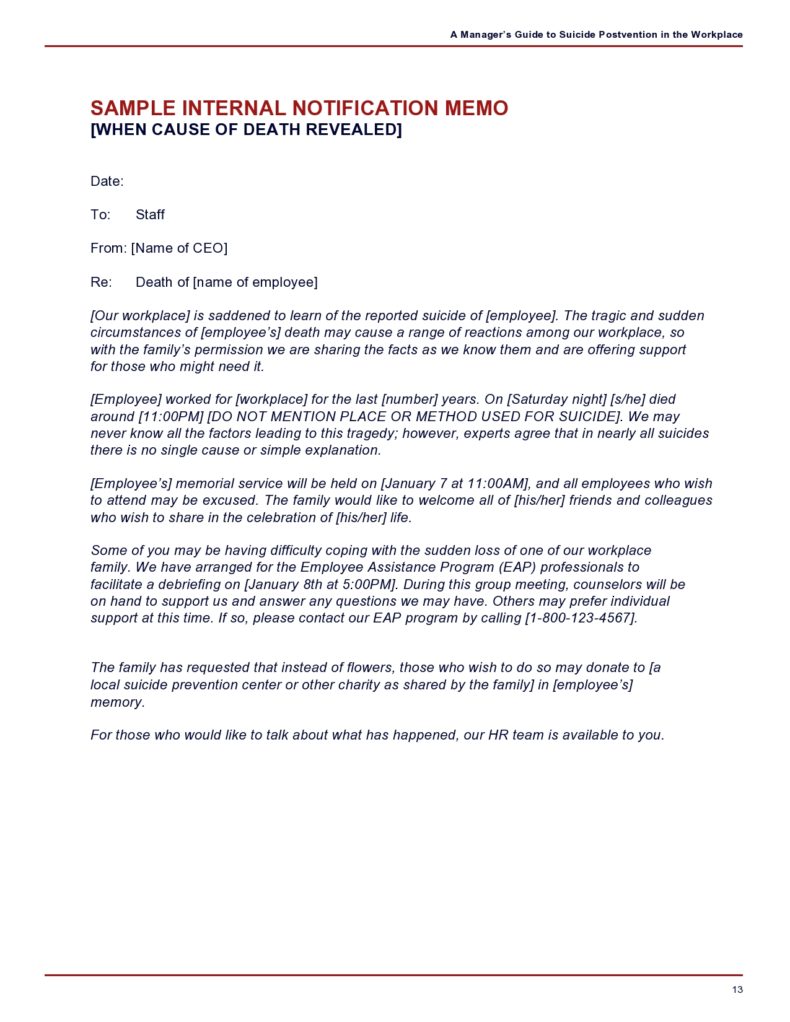 40 Printable Death Announcement Templates (& Examples)