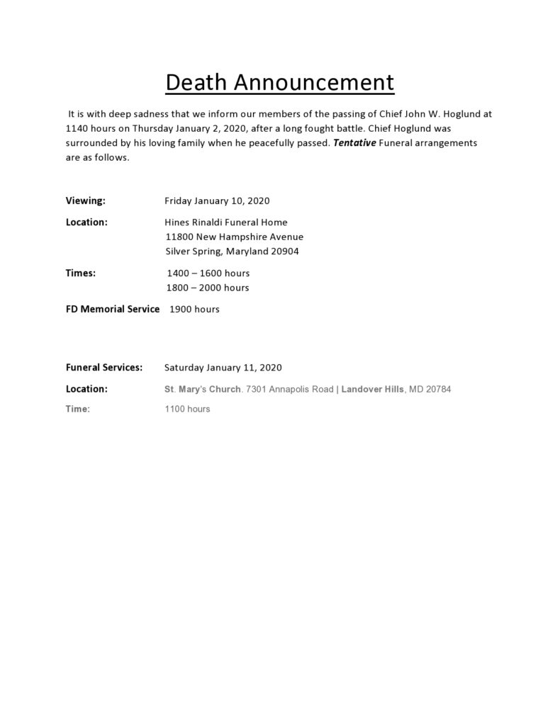 40 Printable Death Announcement Templates (& Examples)