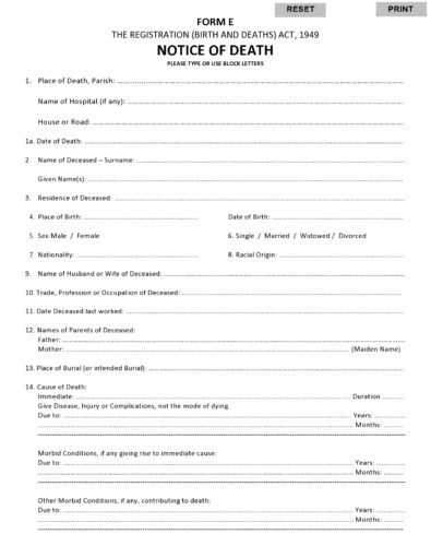 40 Printable Death Announcement Templates (& Examples)