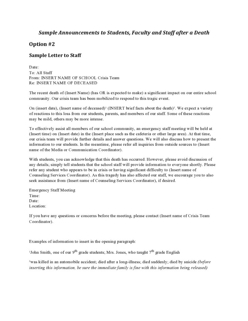 40 Printable Death Announcement Templates (& Examples)