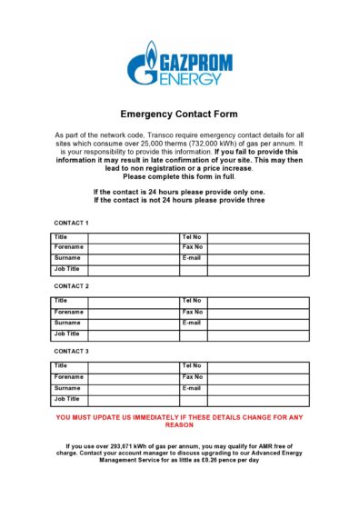 42 Printable Emergency Contact Forms (100% Free)
