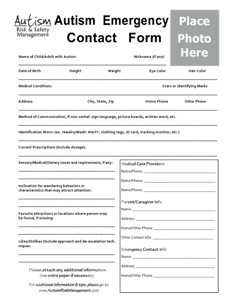 42 Printable Emergency Contact Forms (100% Free)