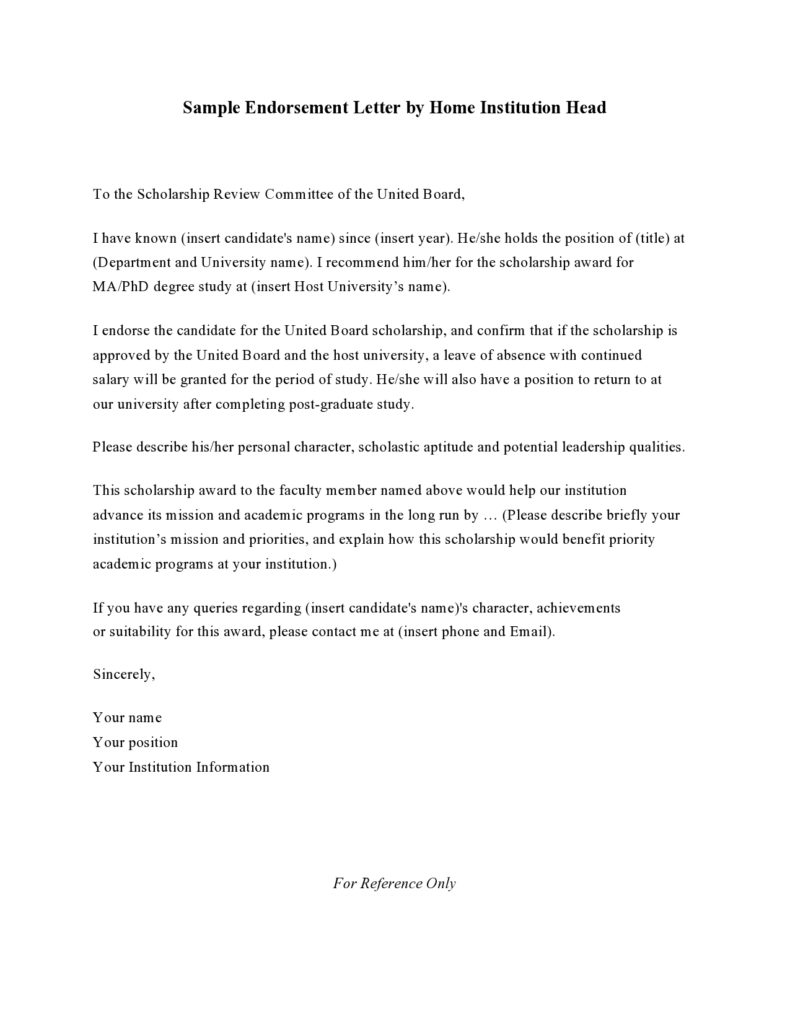 40 Perfect Endorsement Letters (Free Examples) ᐅ TemplateLab