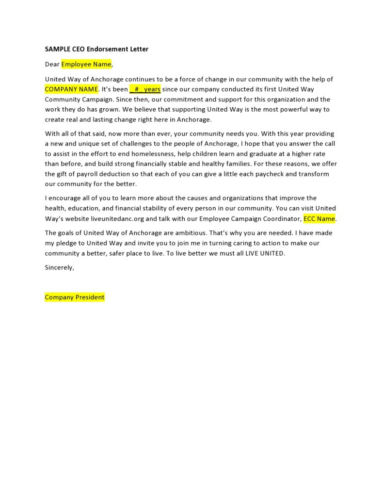 40 Perfect Endorsement Letters (Free Examples) ᐅ TemplateLab