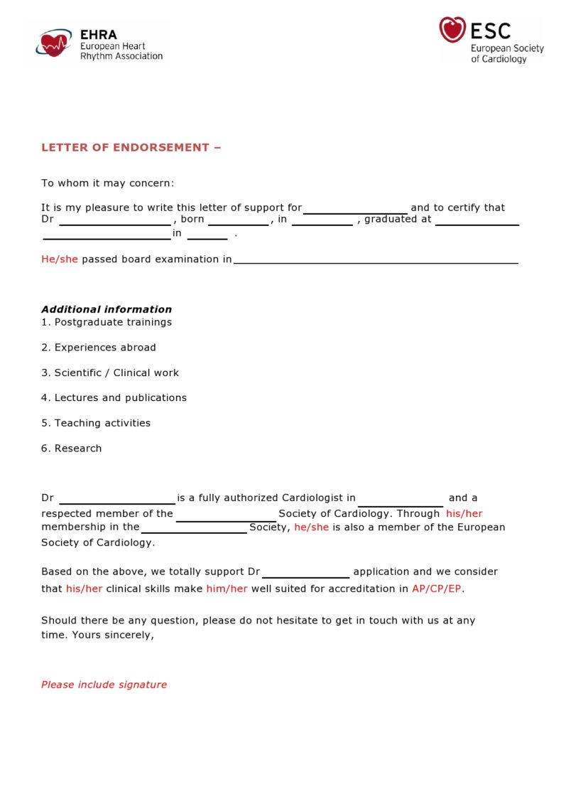 40 Perfect Endorsement Letters (Free Examples) ᐅ TemplateLab