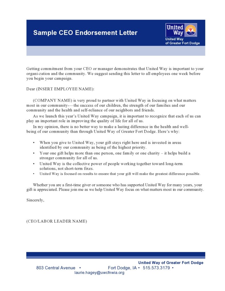 40 Perfect Endorsement Letters (Free Examples) ᐅ TemplateLab