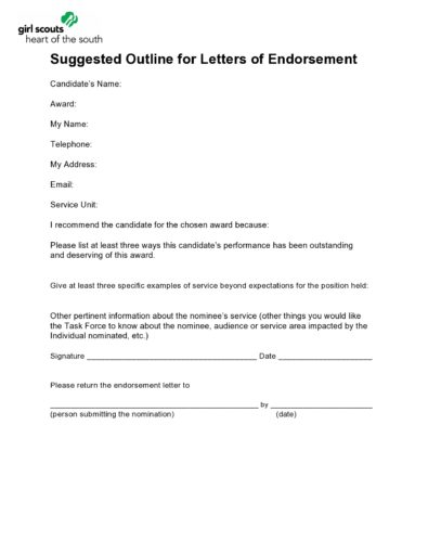 40 Perfect Endorsement Letters (Free Examples) ᐅ TemplateLab