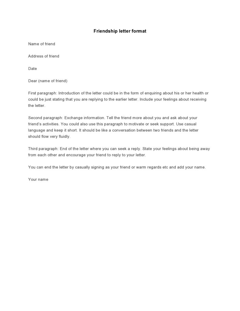 40 Best Friendly Letter Format Examples ᐅ TemplateLab