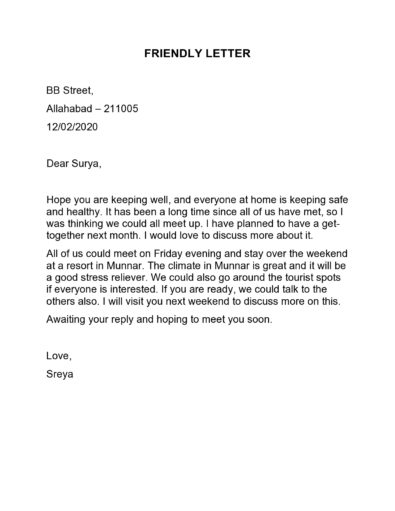 40 Best Friendly Letter Format Examples ᐅ TemplateLab