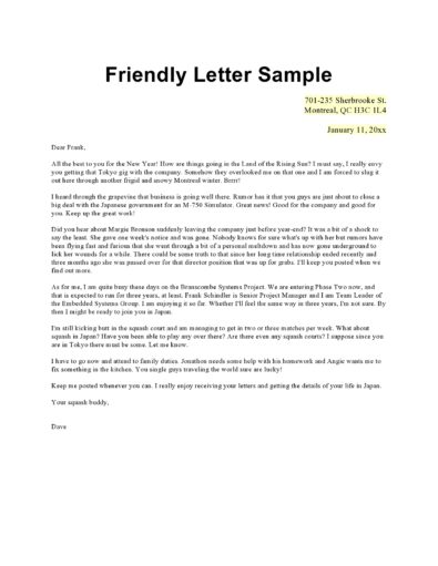 40 Best Friendly Letter Format Examples ᐅ TemplateLab