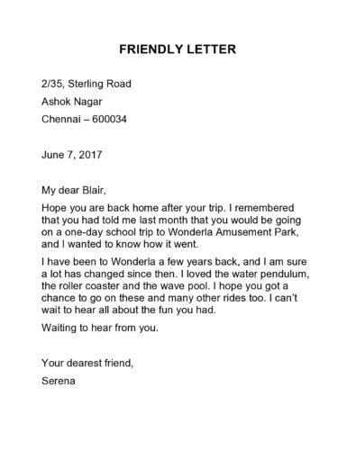 40 Best Friendly Letter Format Examples ᐅ TemplateLab