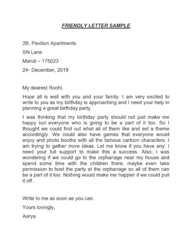 40 Best Friendly Letter Format Examples ᐅ TemplateLab