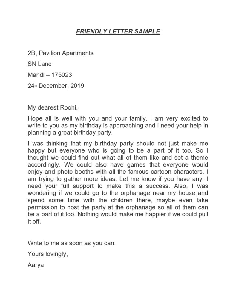 40 Best Friendly Letter Format Examples ᐅ TemplateLab