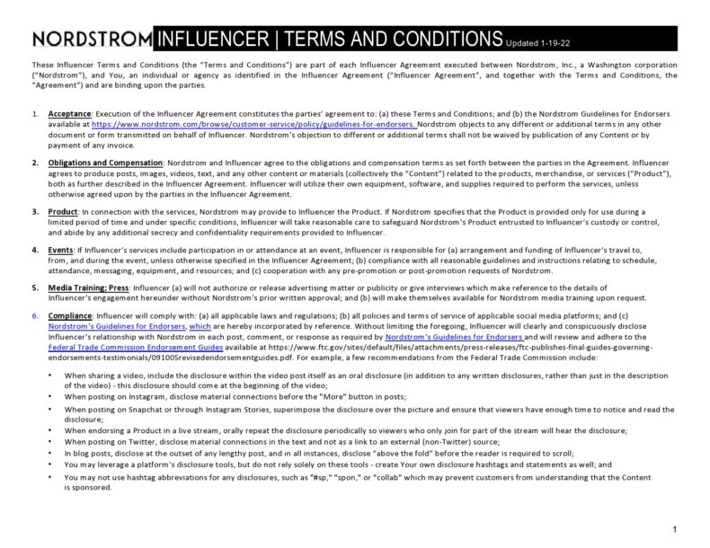 40 Influencer Contract Templates & Agreements [Word]