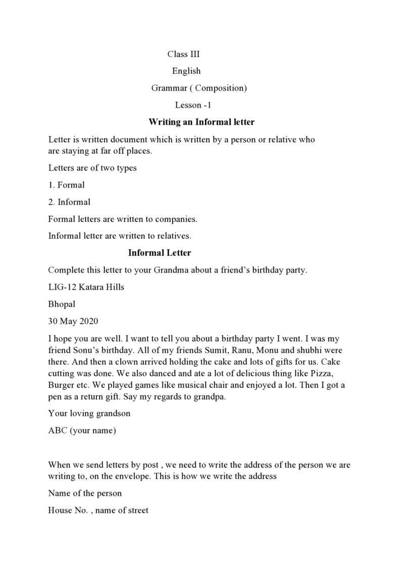 40 Great Informal Letters (Format Examples & Templates)