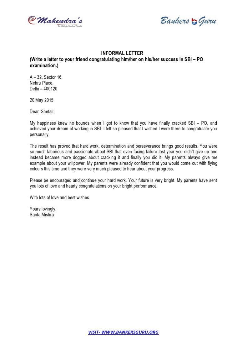 40 Great Informal Letters Format Examples And Templates