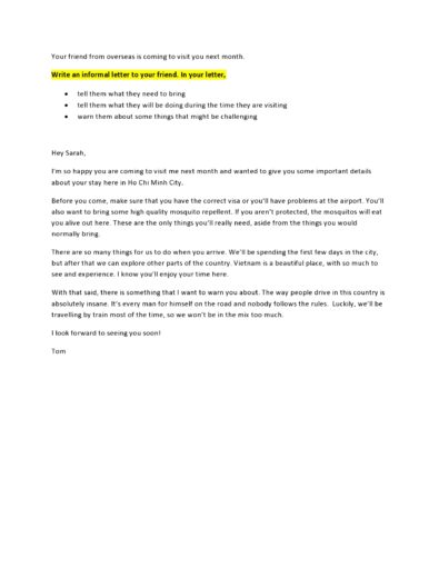 40 Great Informal Letters (Format Examples & Templates)