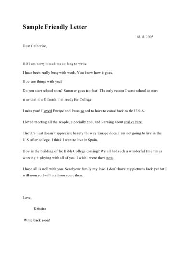 40 Great Informal Letters (Format Examples & Templates)