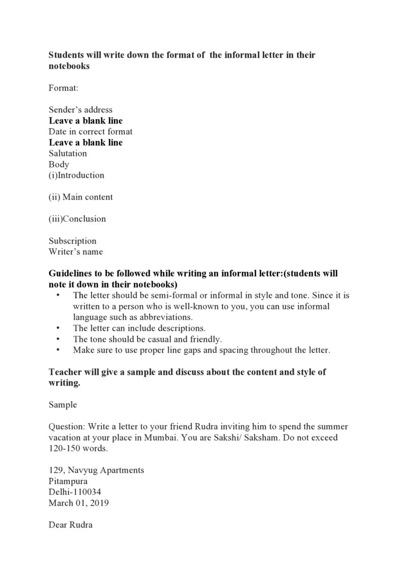 40 Great Informal Letters (Format Examples & Templates)