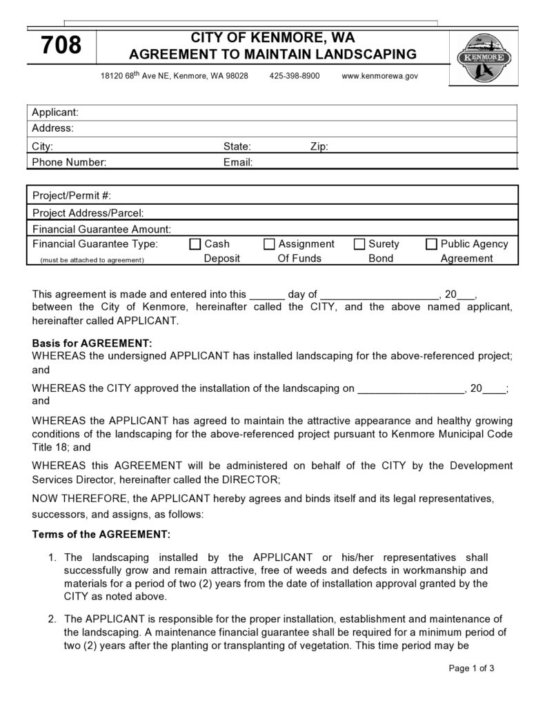 40 Best Landscaping Contract Templates (100% FREE)