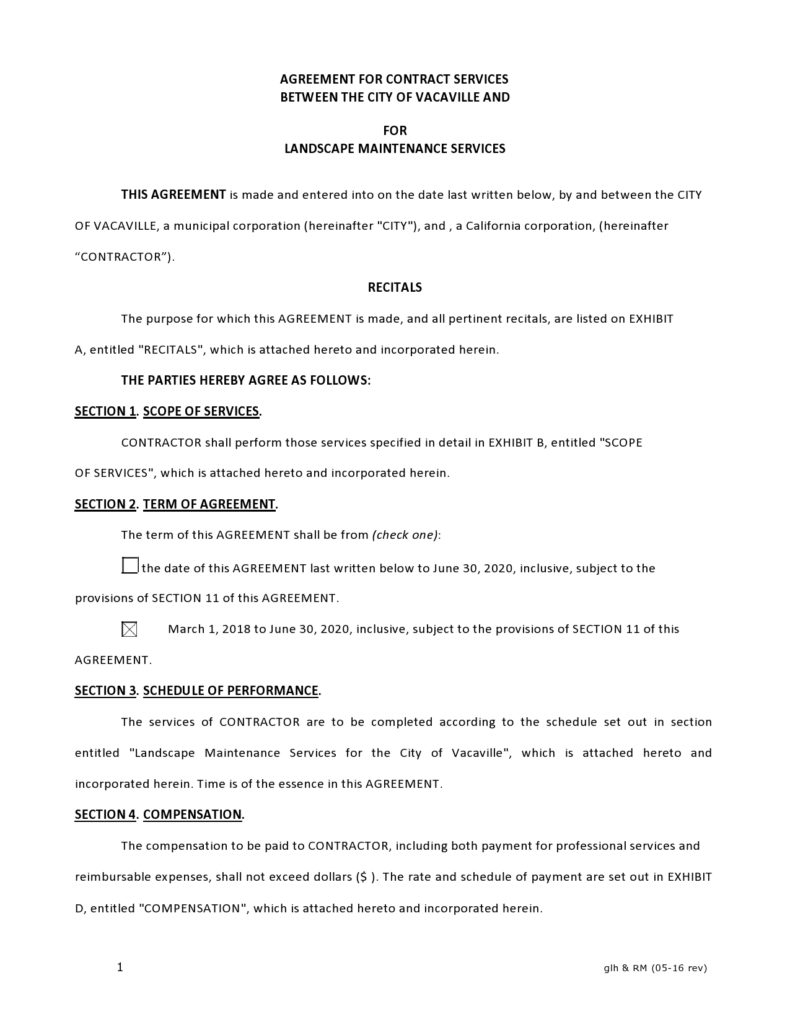 40 Best Landscaping Contract Templates (100% FREE)