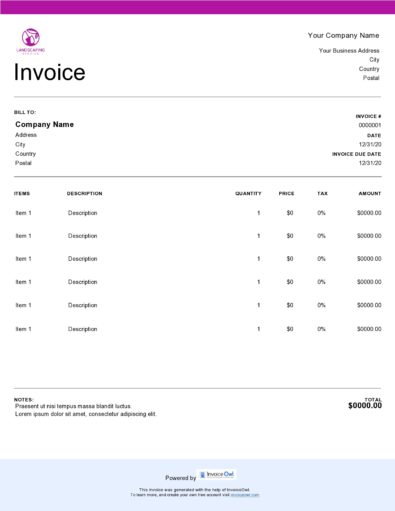 40 Printable Landscaping Invoice Templates (& Examples)