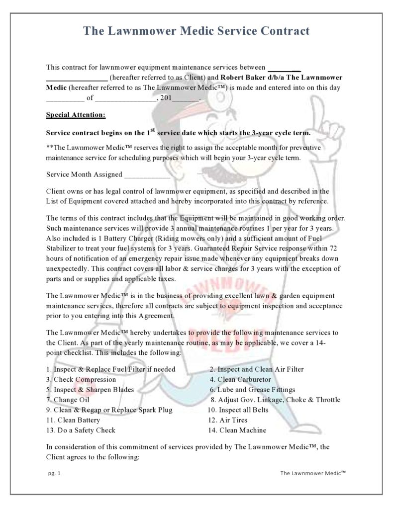 40 Professional Lawn Care Contract Templates (FREE)